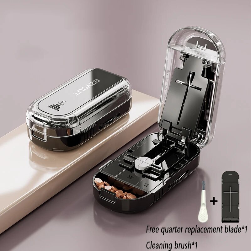 Делитель таблеток портативный, цвет New Quarter-Black
