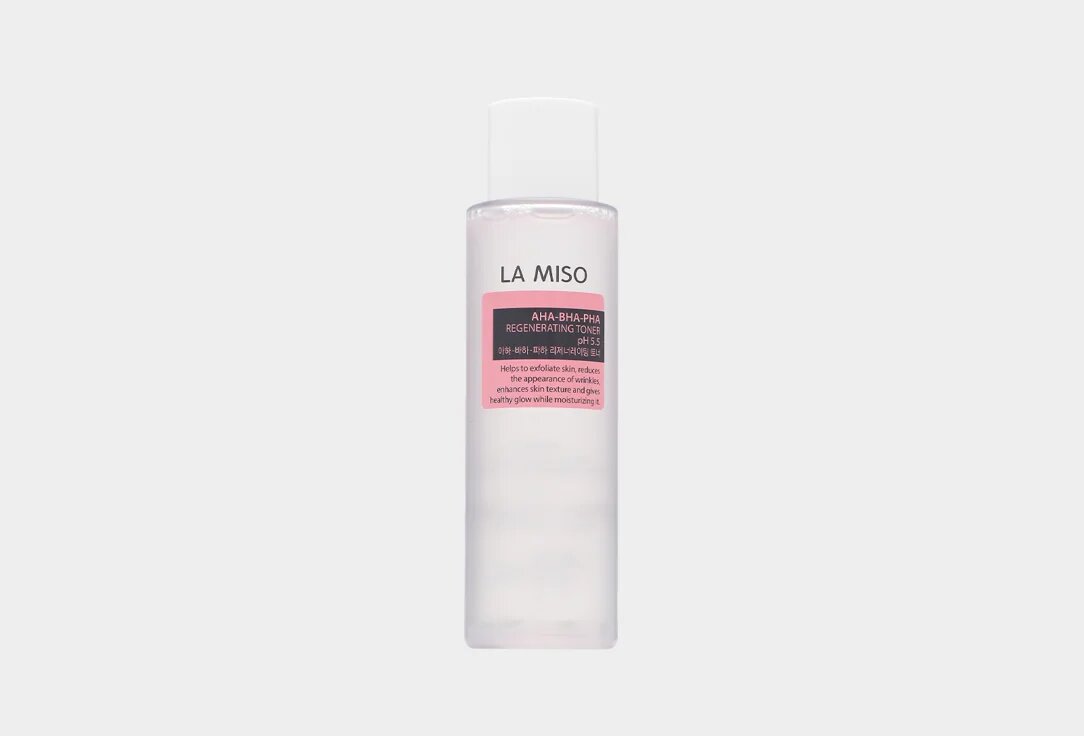 Интенсивно обновляющий тонер для лица с кислотами La Miso Aha-bha-pha regenerating toner,