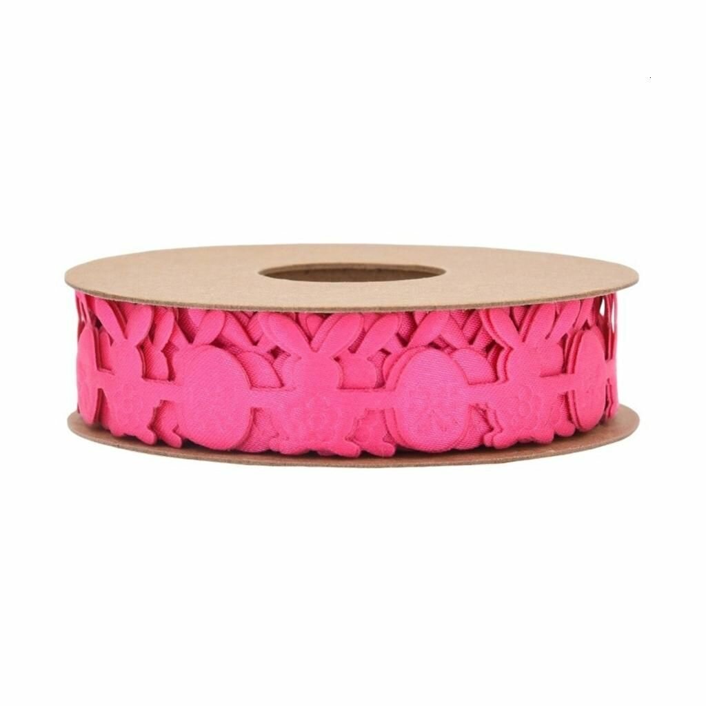 Весенняя лента Пасха, розово-красный