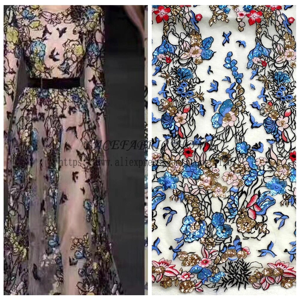 Вечерняя сетчатая ткань La Belleza Gown Accessories смешанных цветов с блестками