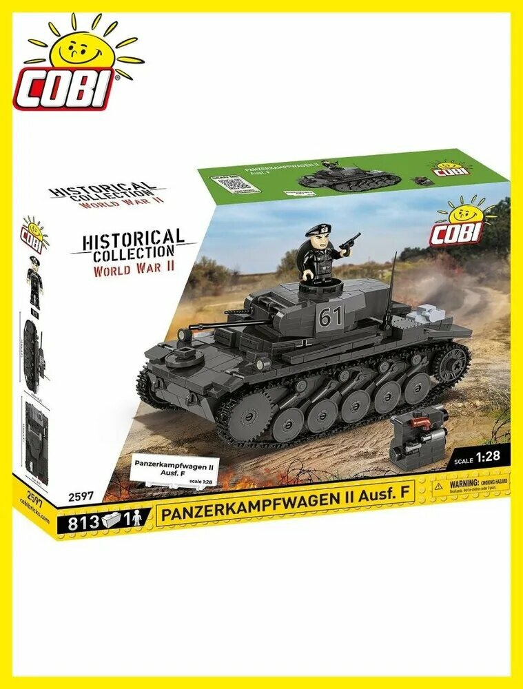 Конструктор COBI Танк Panzerkampfwagen II 813 деталей