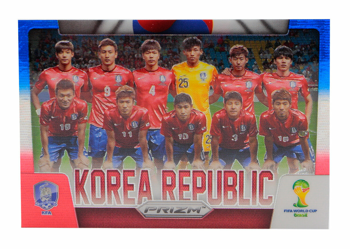 Коллекционная карточка Panini Prizm FIFA World Cup 2014: #24 Korea Republic - Blue Red Wave
