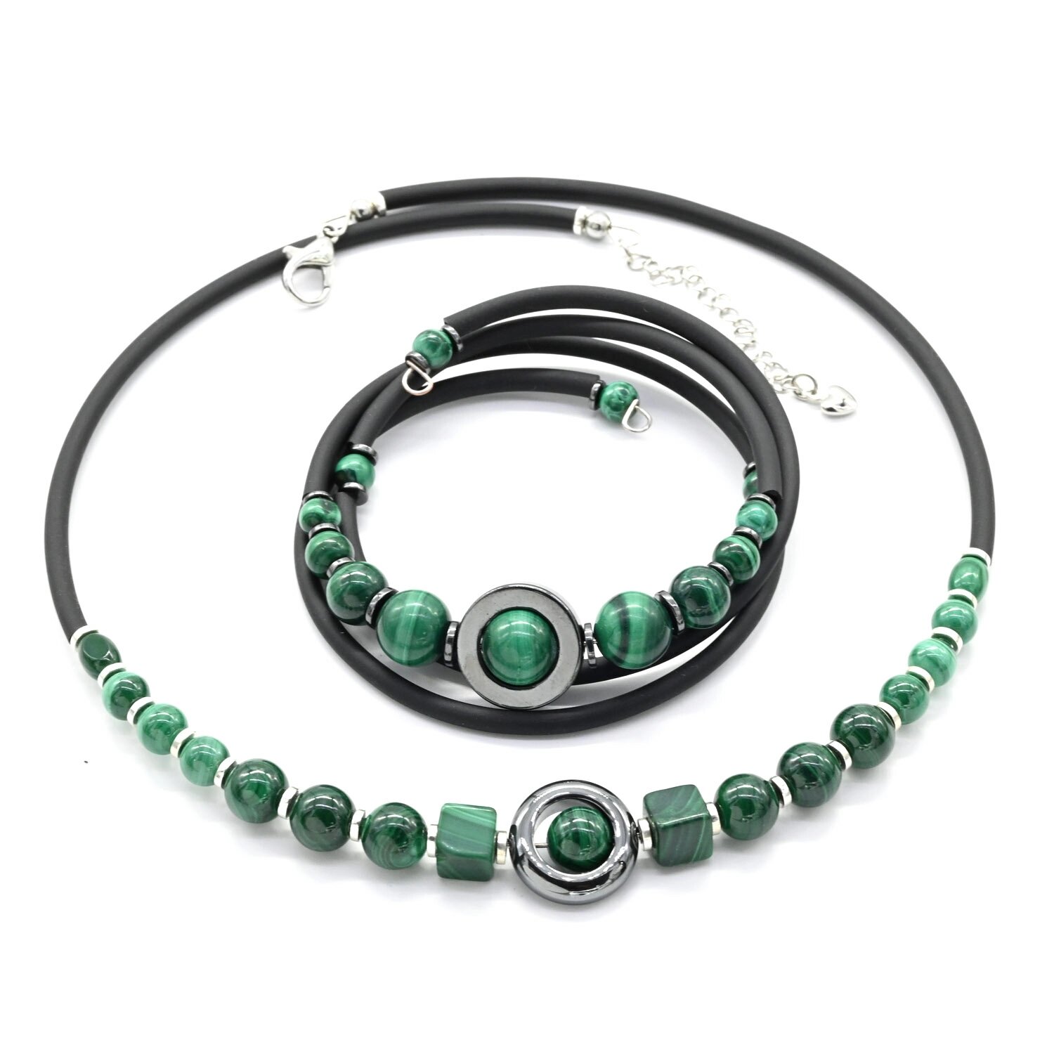 Чокер, малахит