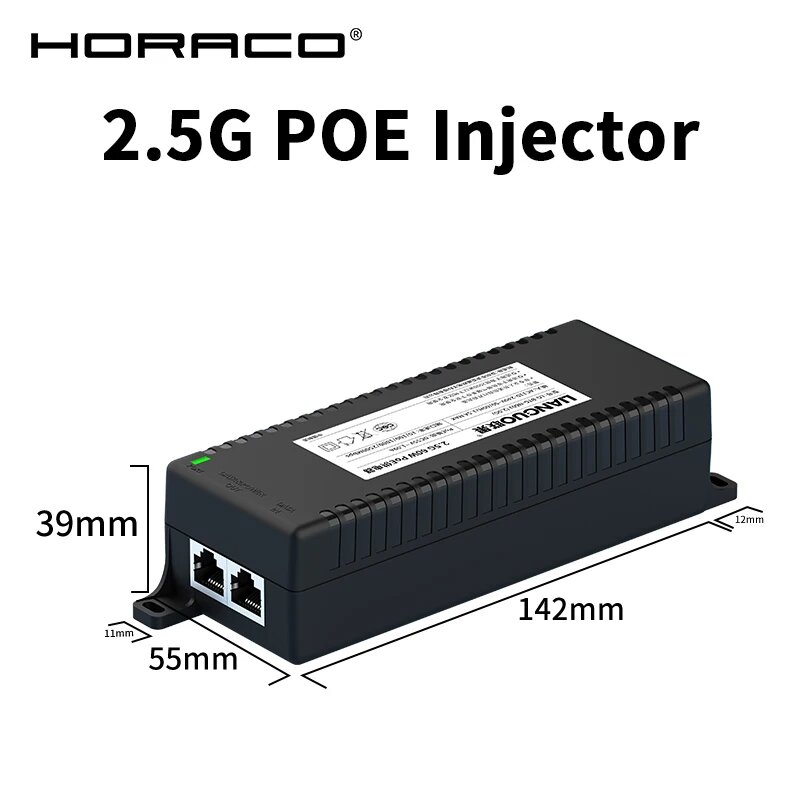 HORACO 60 Вт 90 Вт PoE-инжектор 60W, EU Plug