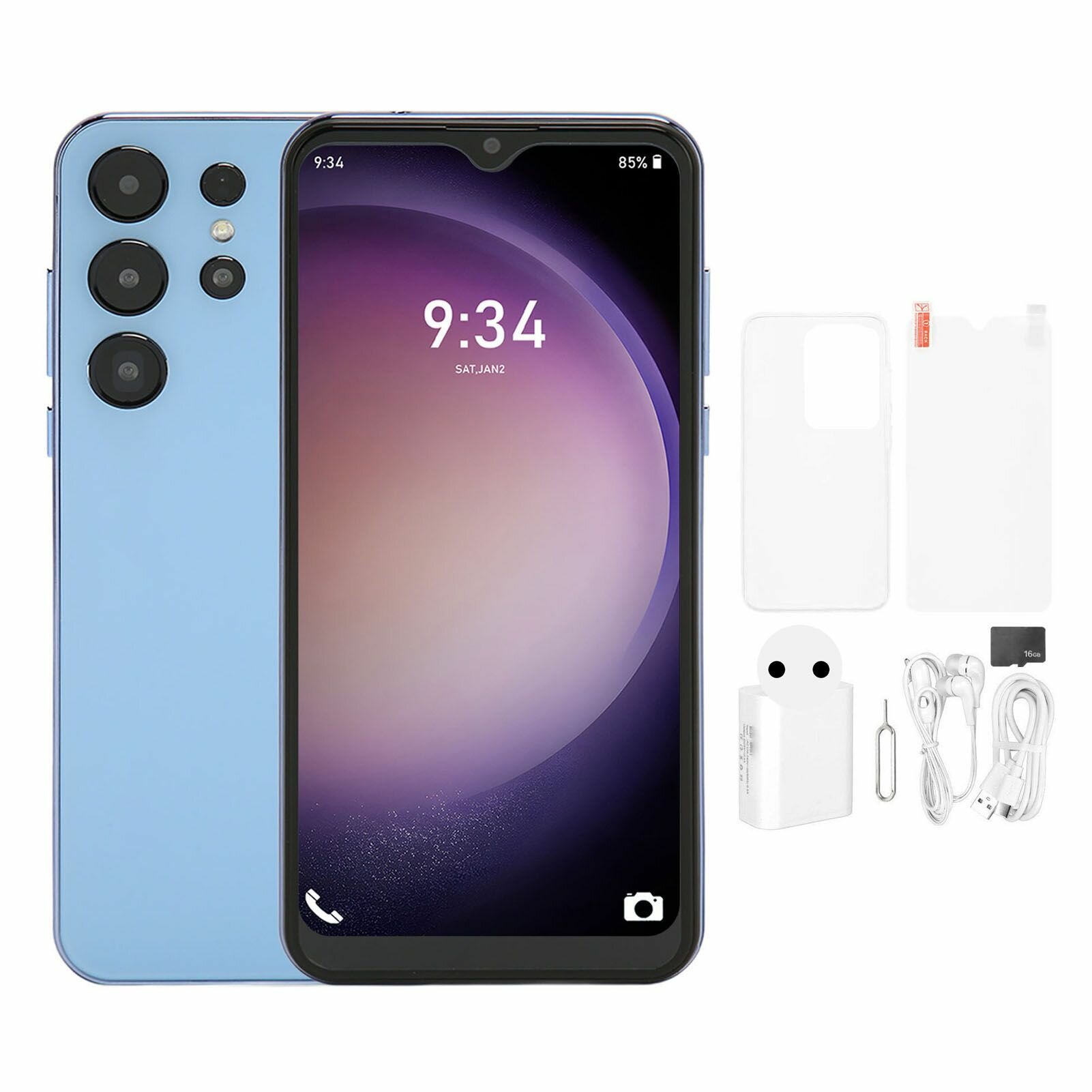 Смартфон 6.5" 3G со стилусом, 4/64GB, 5000 мАч (Синий, EU)