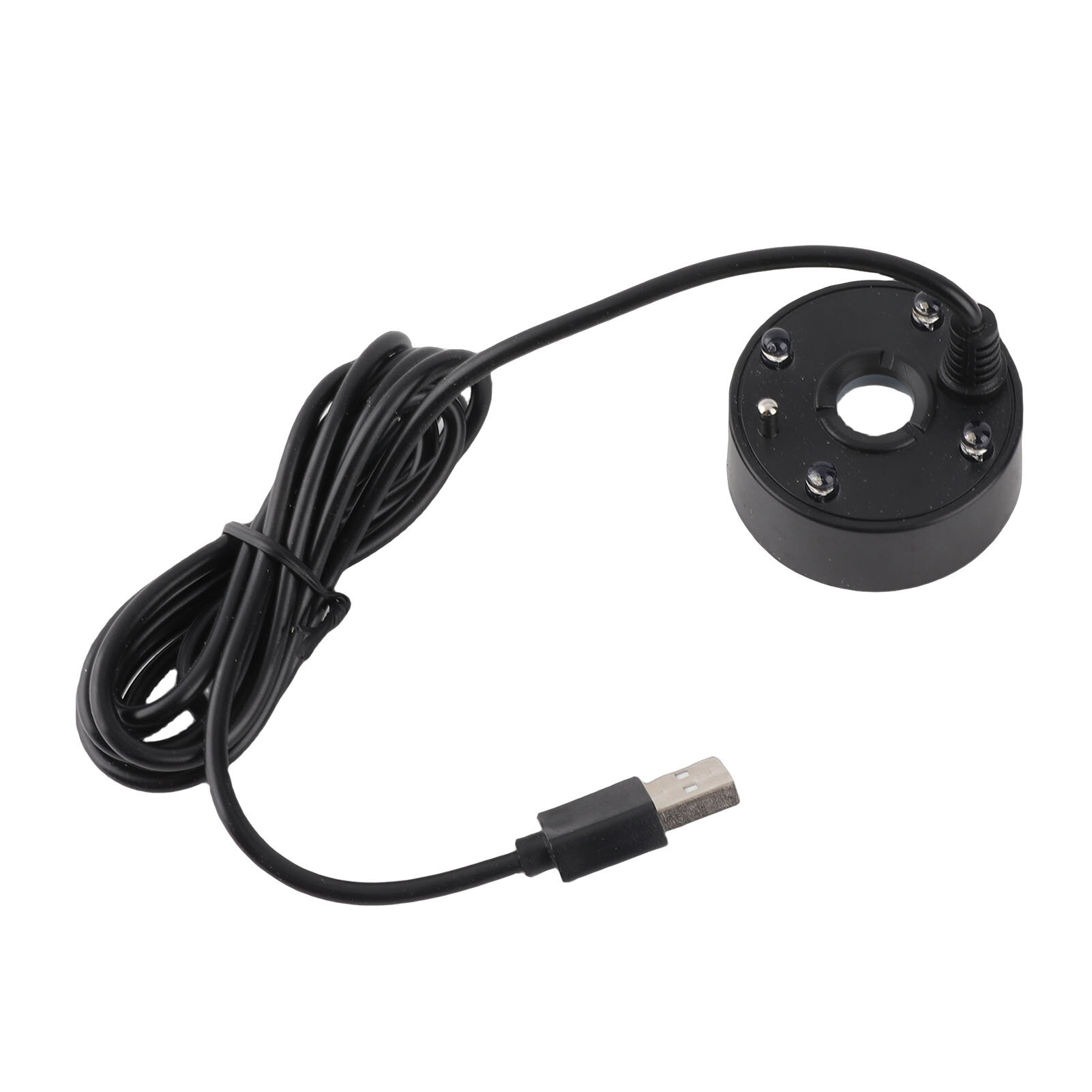 Создатель тумана USB Красочные светодиодные фонари 5 В Ультразвуковой фонтан-распылитель для пруда Рокарий Раковина для аквариума Черный