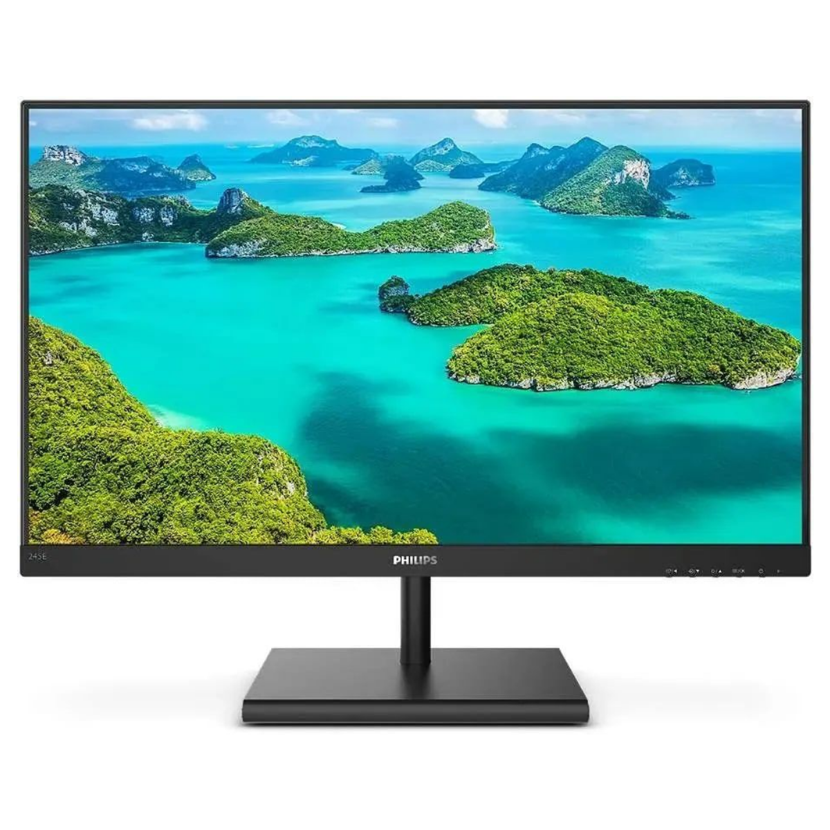 Монитор Philips 245E1S/00, 23.8", IPS, 2560x1440, 75Гц, черный