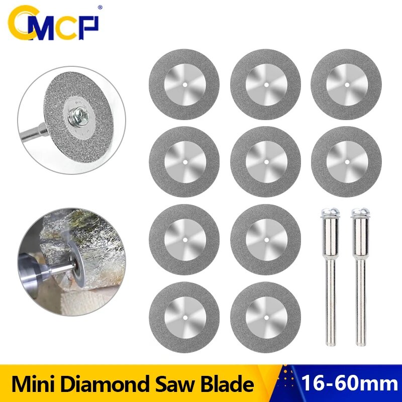 CMCP 5/10 шт. алмазный пильный диск 16-60 мм Мини Алмазный шлифовальный круг дисковая пила для вращающегося инструмента Dremel Мини режущий диск 10pc 16mm With Shank