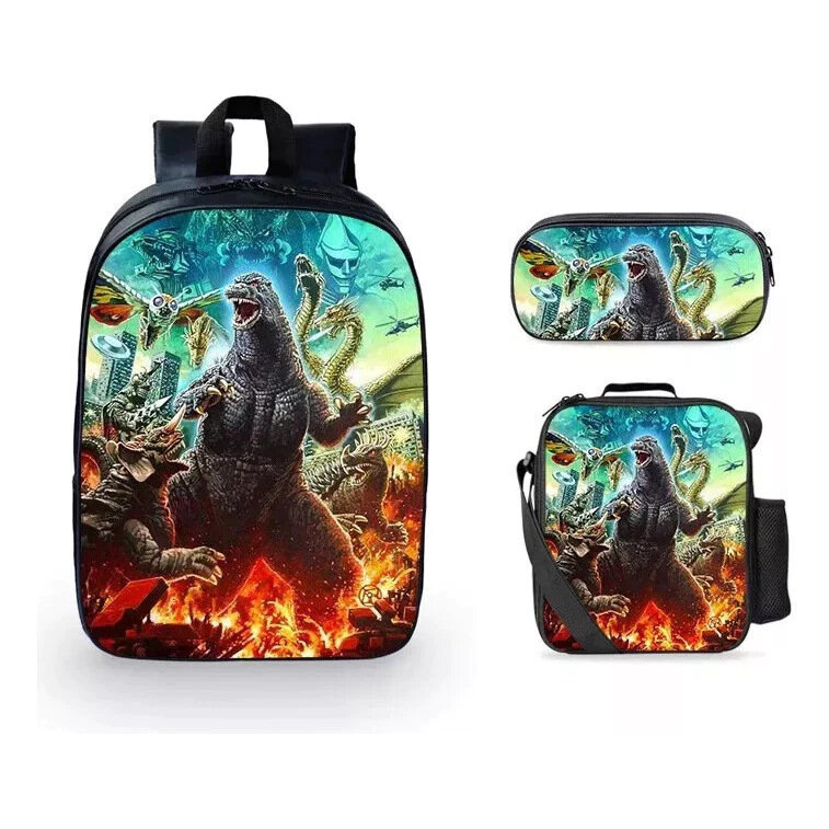 Самый продаваемый рюкзак Godzilla на Amazon, школьная сумка для учащихся начальной и средней школы, сумка через плечо с аниме-мультфильмом, сумка-карандаш