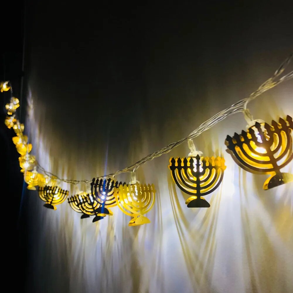 Металлическая гирлянда "Звезда Давида", 10 LED, 1,65 м d