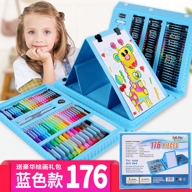 Набор для рисования "Мольберт", 176 инструментов, 208 предметов, в подарочной коробке