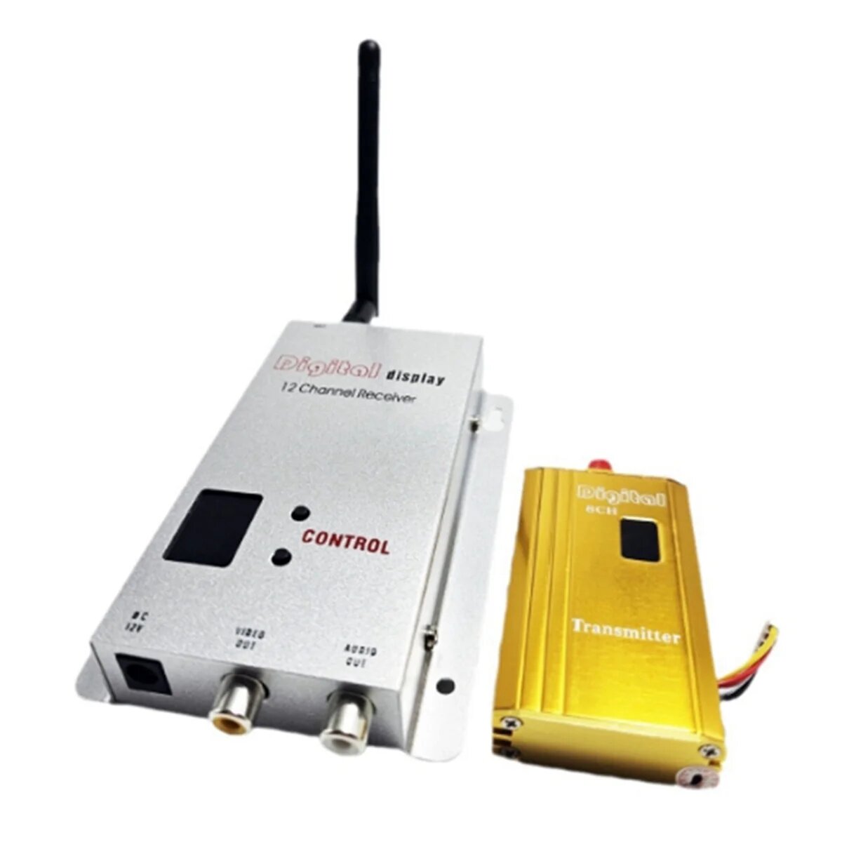 AM-FPV 1,2 ГГц 1,2G 1500 мВт 8 каналов 8-канальный беспроводной передатчик и 12-канальный приемник Профессиональный комплект для RC FPV Drone