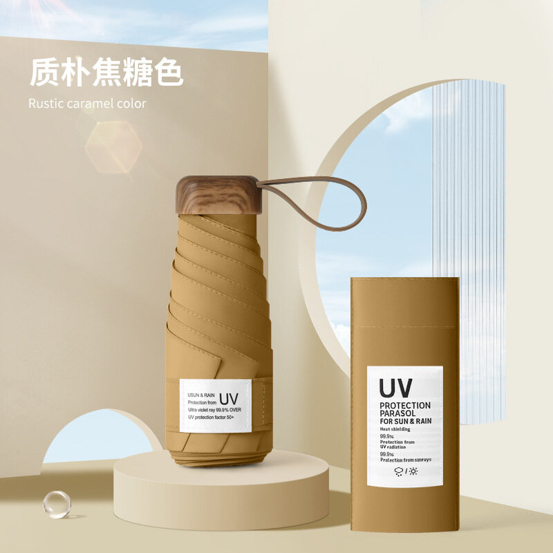 Зонт Morandi, пятикратный, с имитацией дерева, UPF50