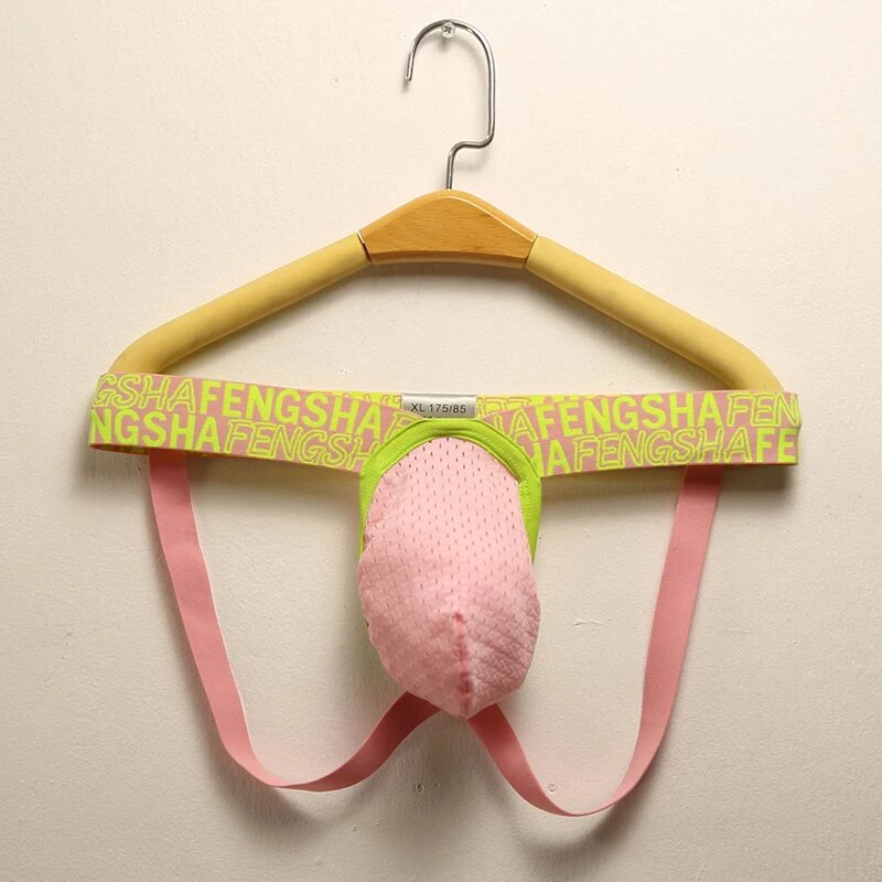 Мужские стринги Gaysex из полиэстера и спандекса Розовый, L, Pink