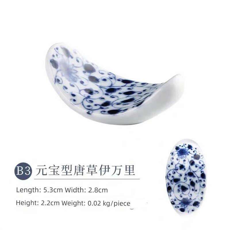 Подставка для палочек для еды в японском стиле Blue Lingtang, керамическая подставка для ложек, подставка для палочек,