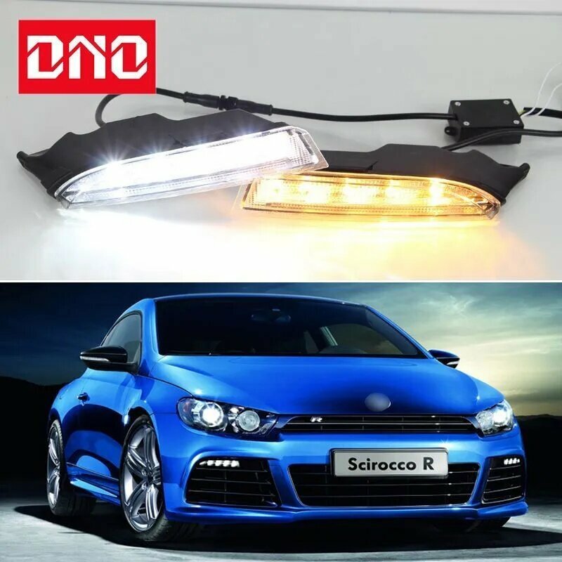 DNO Фары автомобильные, Огни дневные ходовые, арт. DL-VW-SCIROCCO-10-14-111-ABC
