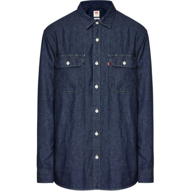 Рубашка мужская Levis 9399992, темно-синий, с острым воротником XS EU