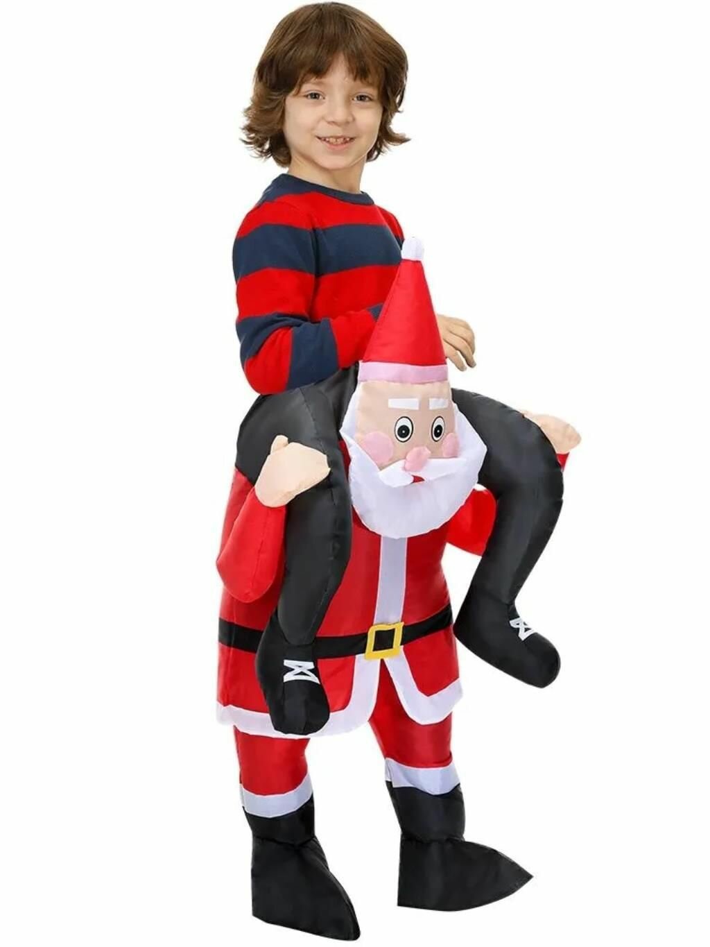 Костюм детский надувной маскарадный Верхом на Санта-Клаусе