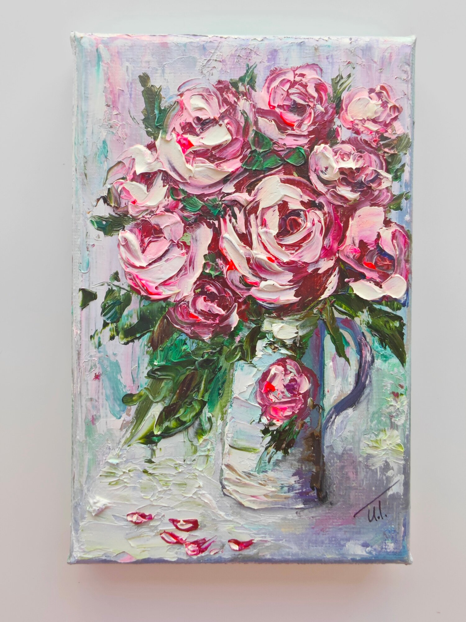 Мини картина маслом на холсте 10х15см