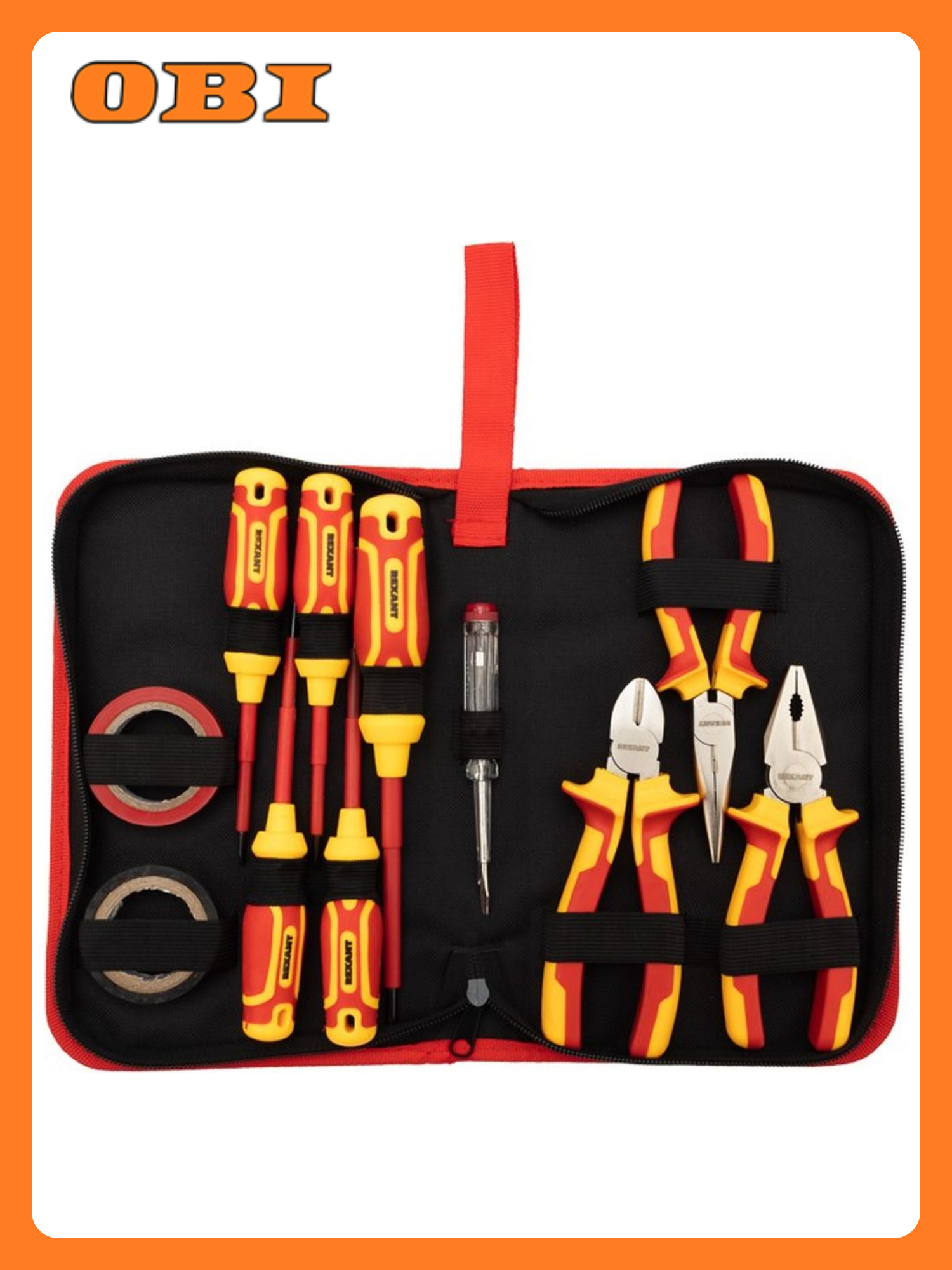 Набор диэлектрического инструмента REXANT RI-02, пенал, 11 предметов