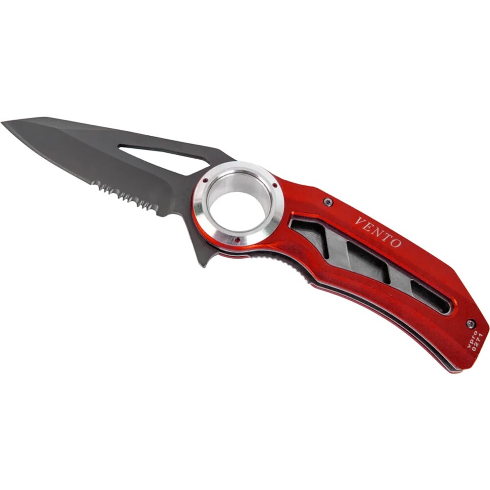 Нож VENTO стропорез цвет красный vpro 0271_rd, с комбинированным (гладким