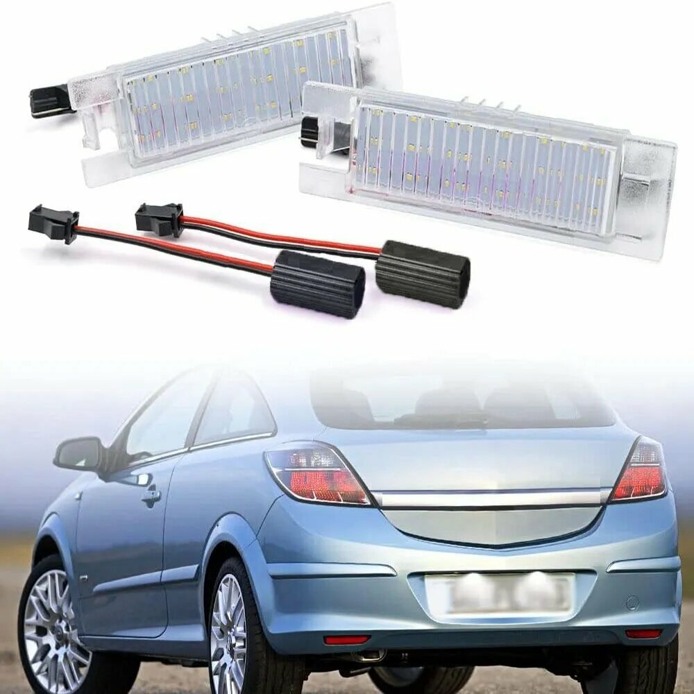 1 пара Светодиодных Фонарей Номерного знака 6223506 для OPEL Zafira B Astra H