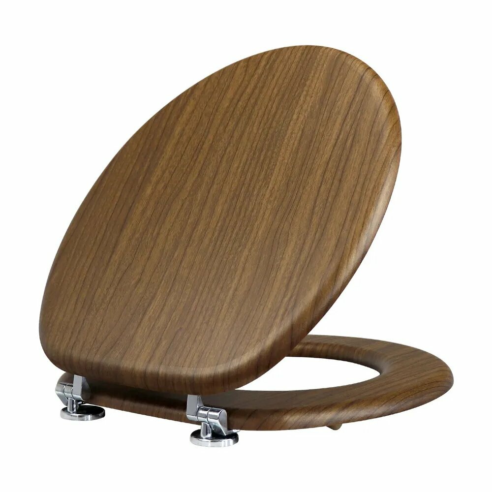 Деревянное сиденье унитаза с регулируемыми петлями из цинкового сплава, MDF деревянное овальное сиденье унитаза