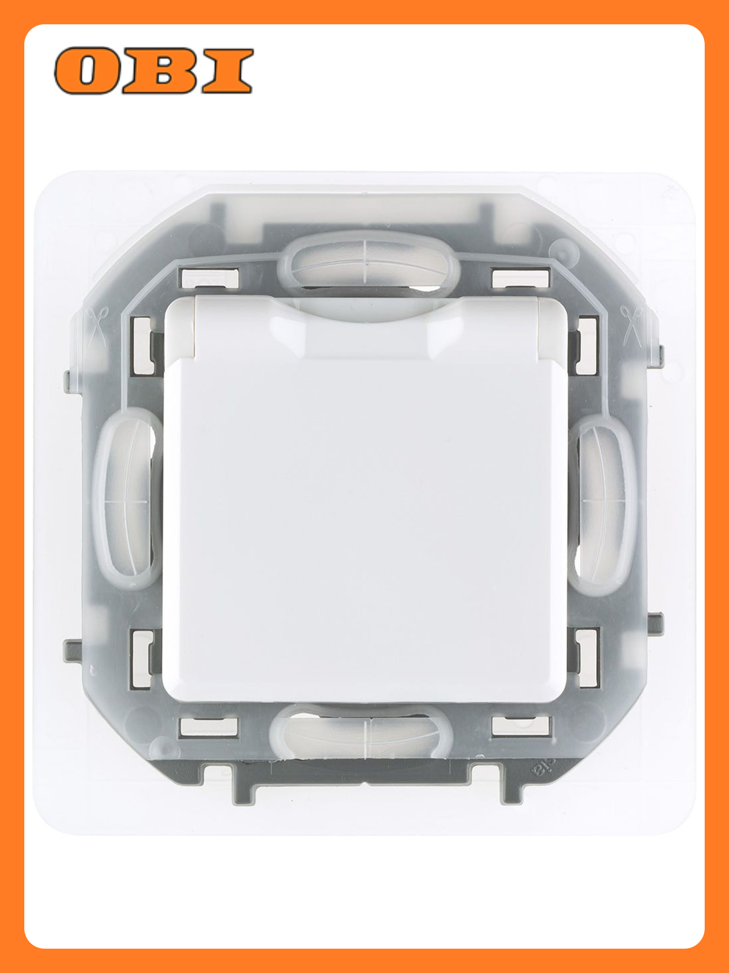 Розетка Legrand Inspiria 673740, белая, скрытый монтаж, IP44, 1 пост, 3680 Вт