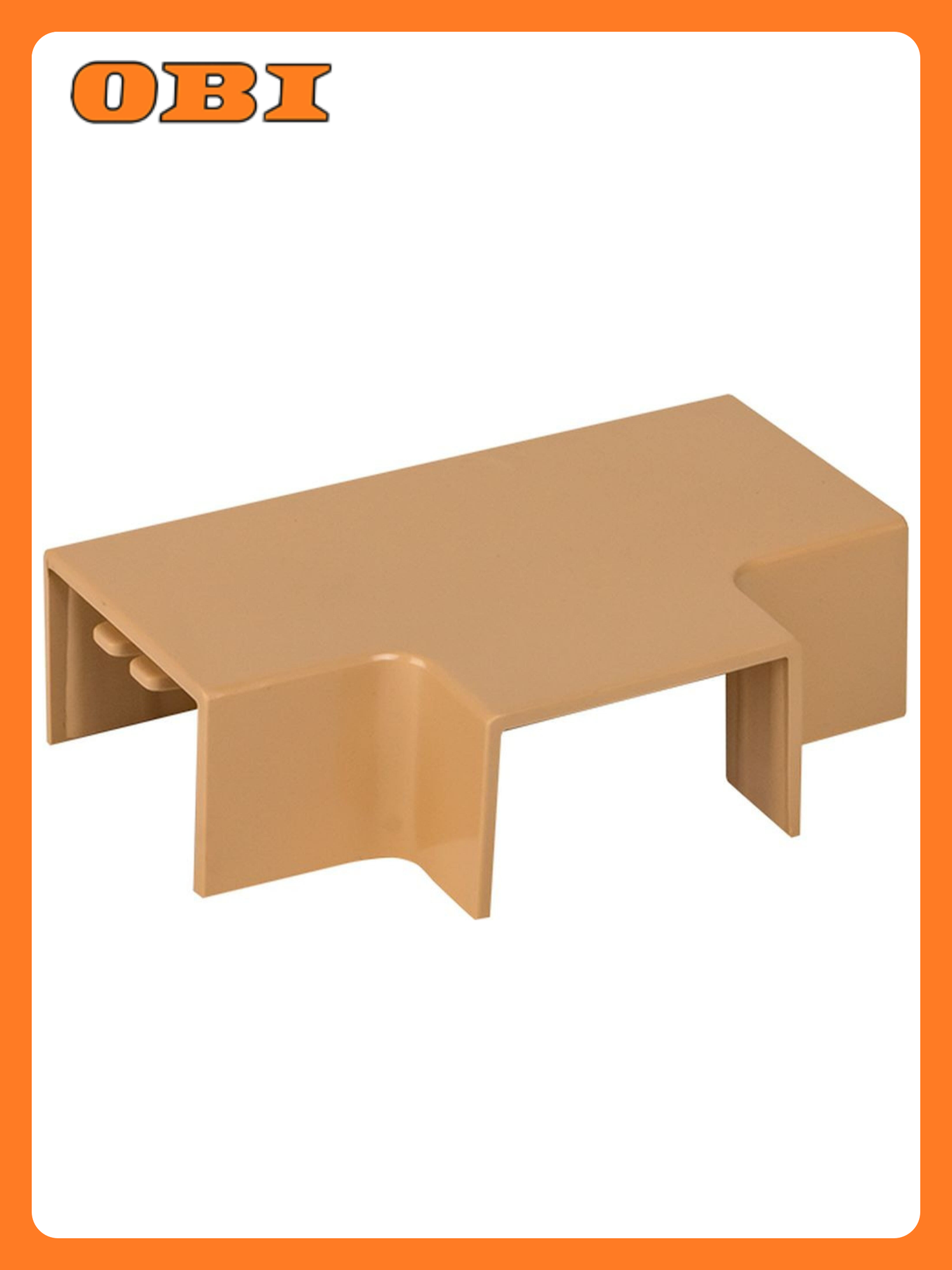 Т-образный разветвитель EKF PROxima, для кабель-каналов, коричневый, 25x16 мм