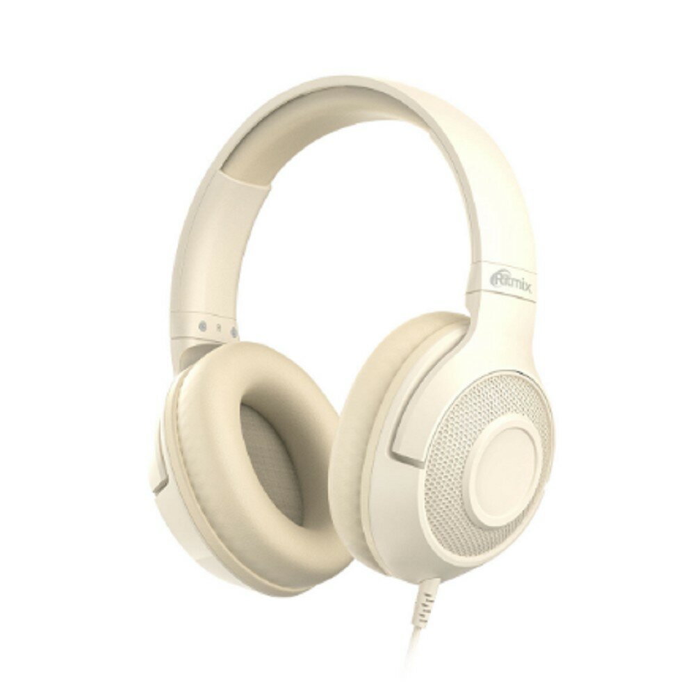 Наушники RITMIX RH-544 проводные для телефона без микрофона Бежевый