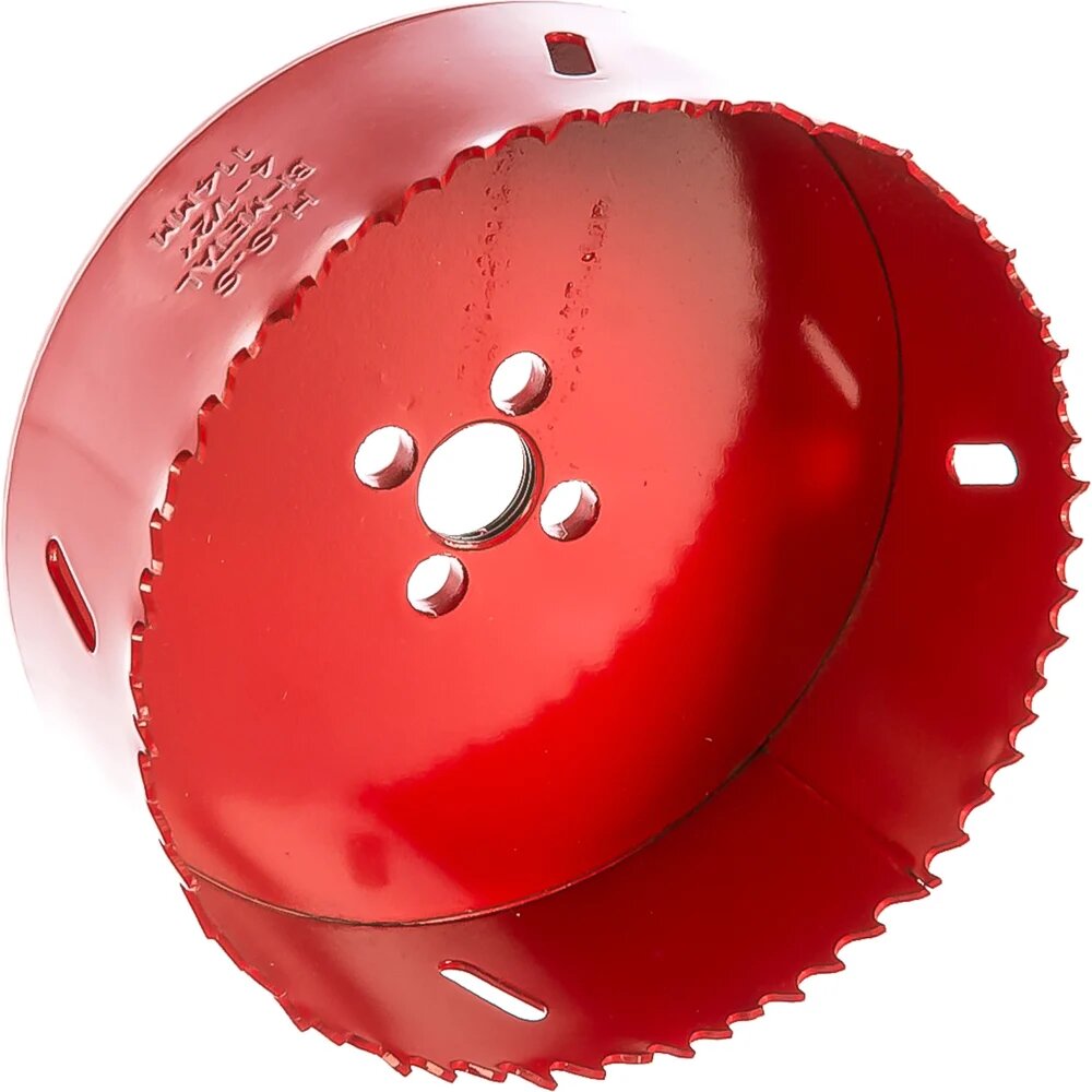 Коронка BIMETAL 114 мм MATRIX 72495, для сверления отверстий черных цветных металлах пластике, пластиковый, черный — фото 1