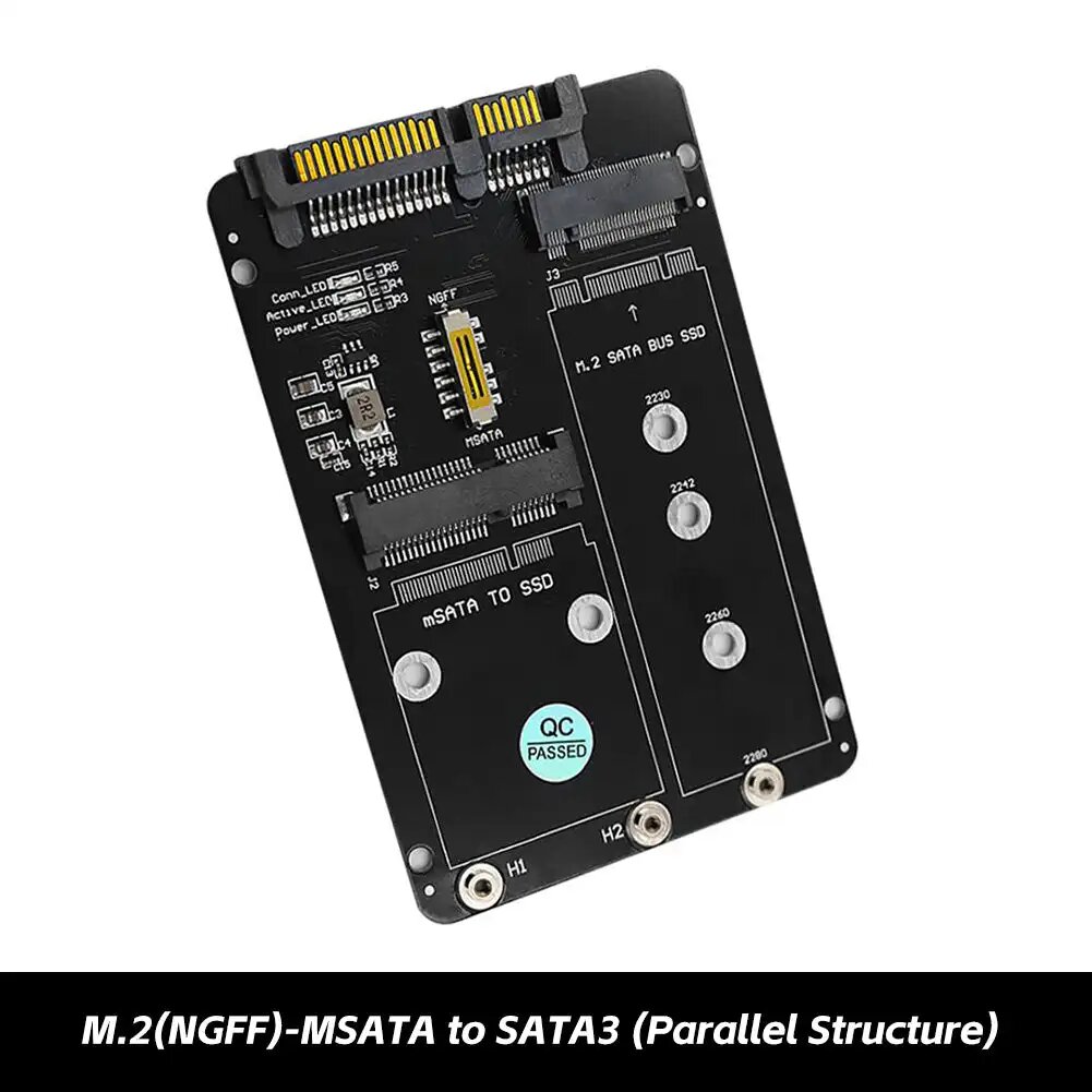 M.2 NGFF mSATA SSD к SATA 3.0 адаптер 01