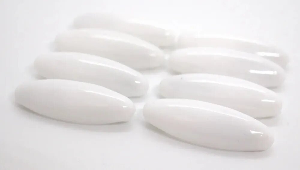 Булавка 3.5 см, 8 шт, цвет: белый