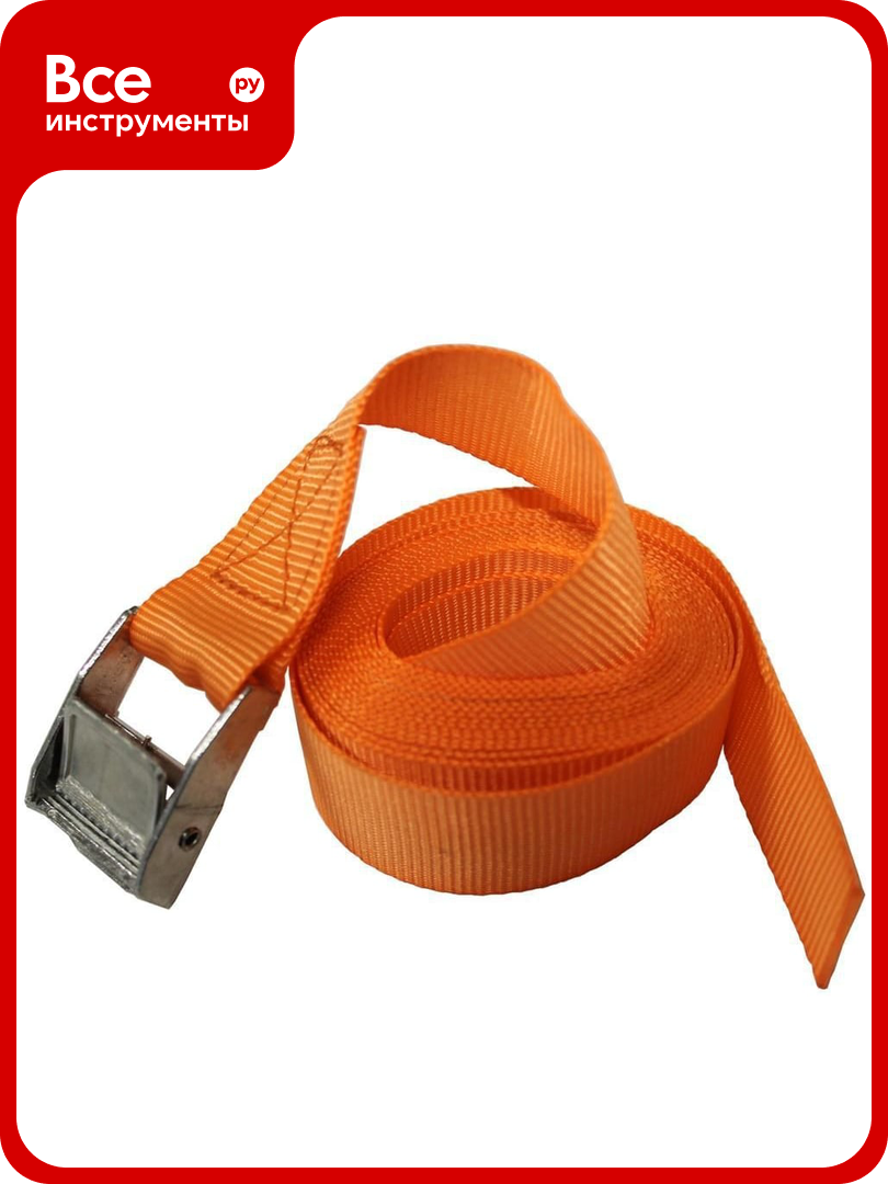 Стяжной ремень для крепления груза абсолют 0,4/0,8 т, кольцевой, L=1 м, пружинный замок 7930121030903