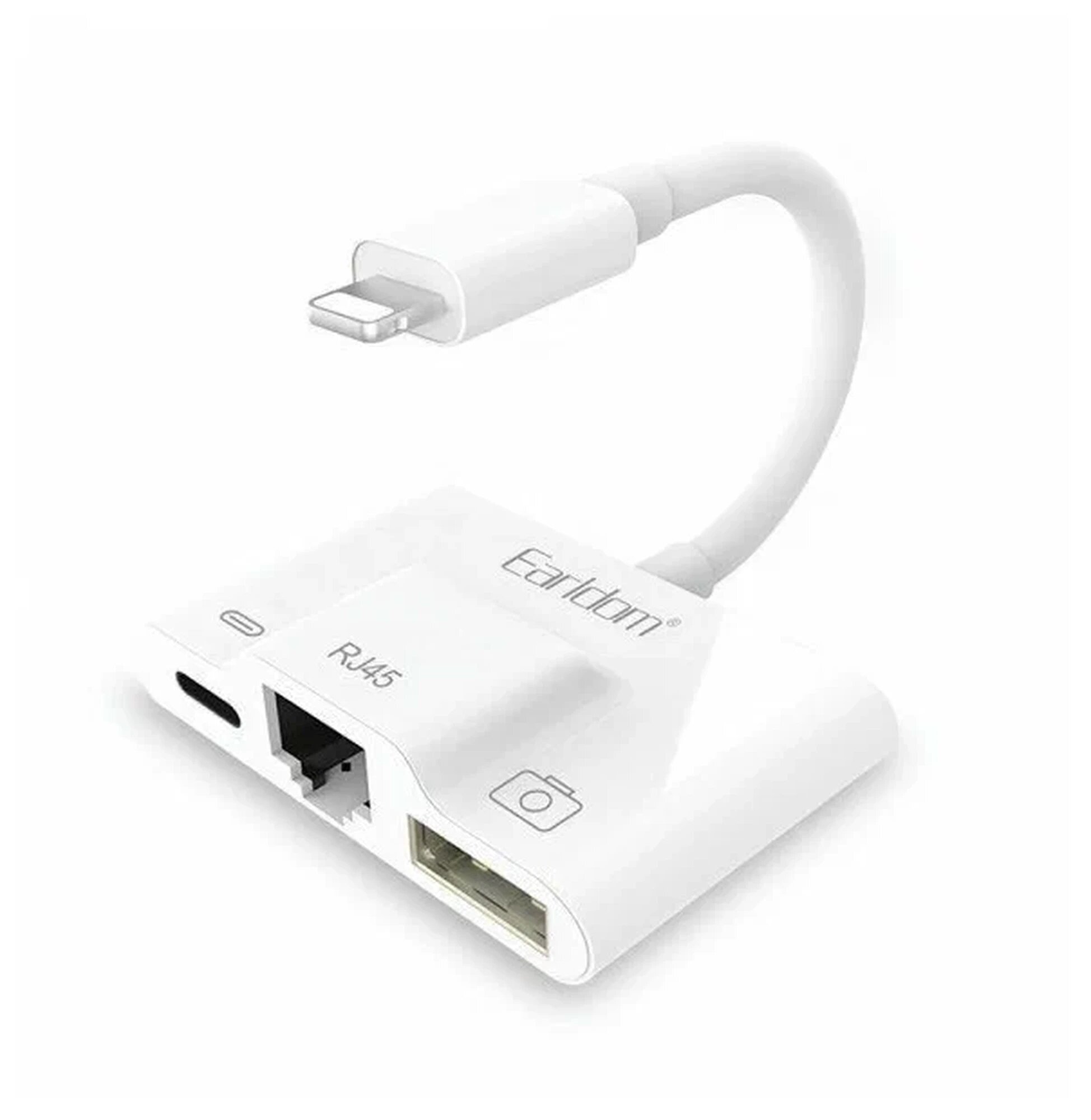Адаптер lightning-rj45-usb 3.0-type-c EarlDom ET-OT53 Plug and play