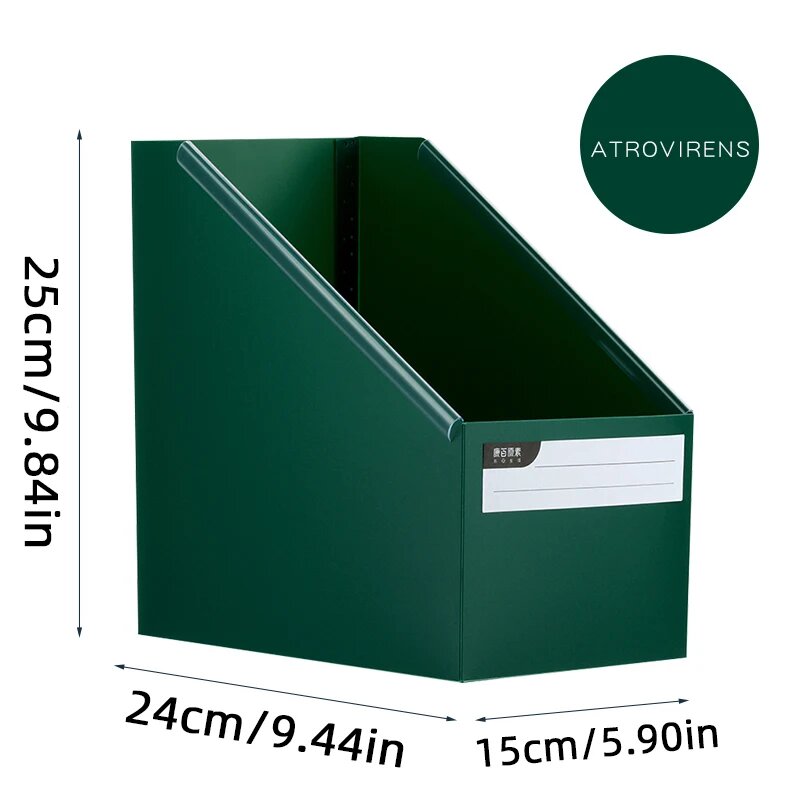 Настольный ящик для документов зеленый KOBEST 24x15x25 см