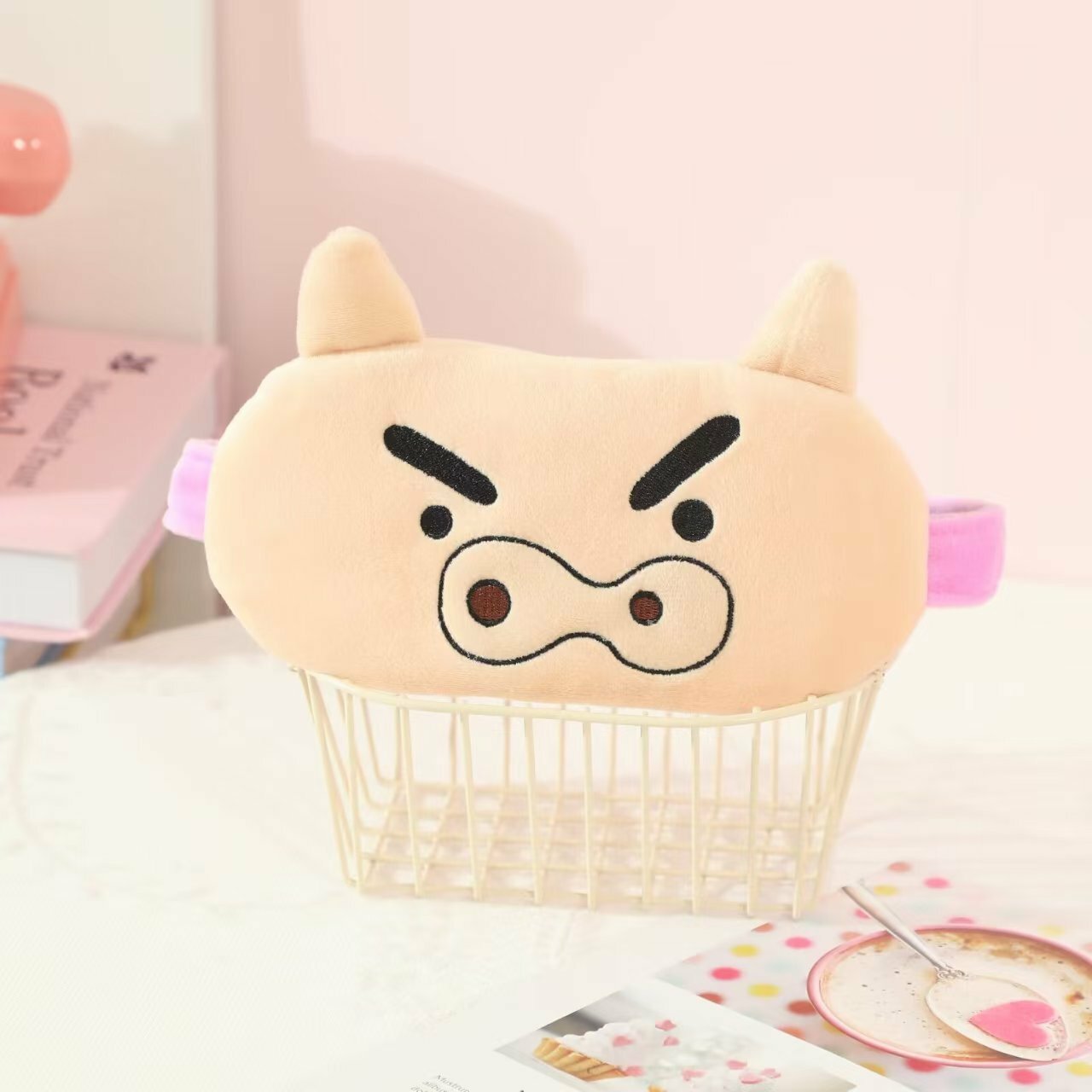 Милая мультяшная маска для сна, солнцезащитная, для путешествий, для студентов, для мужчин и женщин, снимает усталость глаз, мягкая, дышащая.