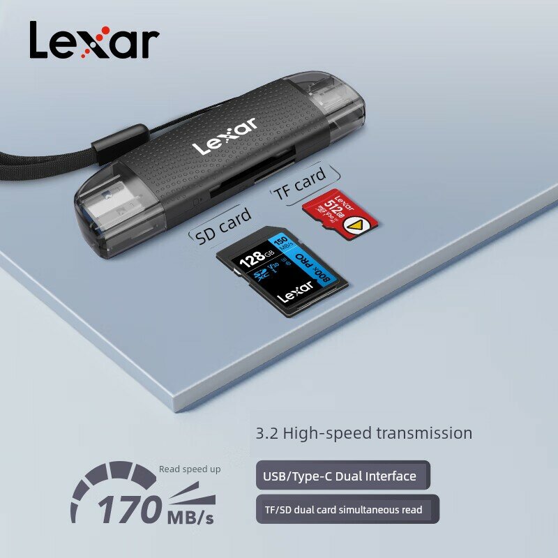Lexar RW310 USB3.2 высокоскоростное устройство для чтения карт памяти TF/SD, многофункциональное устройство для чтения