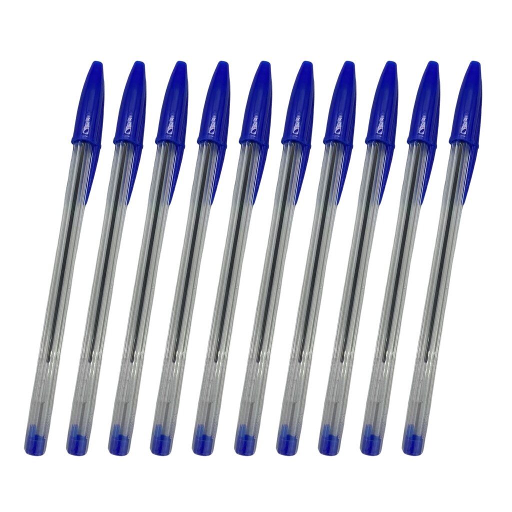 10ШТ пластиковых шариковых ручек с наконечником 1,0 мм Черными красными или синими чернилами Легкая эргономичная ручка для офисных школьных принадлежностей