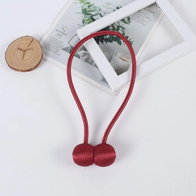 Магнитный зажим для крепления оконной занавески к задней стенке, Стяжная лента