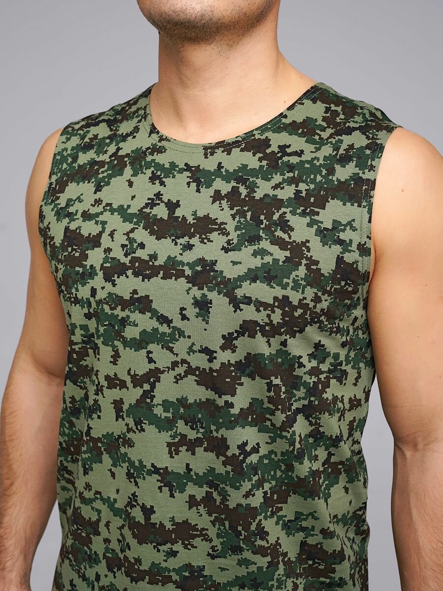 Майка ЭЙС, размер 44, зеленый, коричневый — фото 1