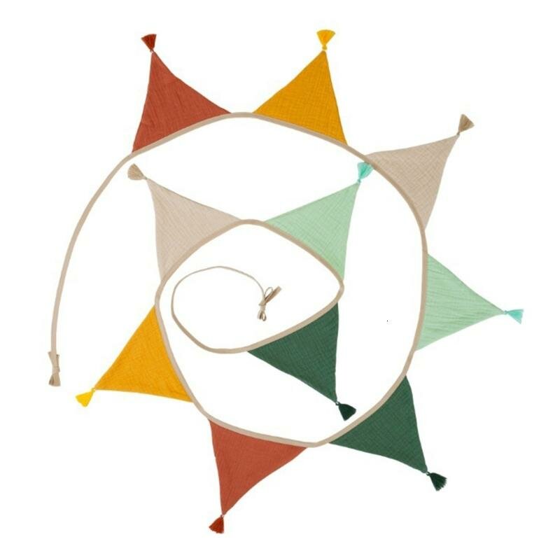 Красочная гирлянда из хлопка для детской комнаты, темная конфета