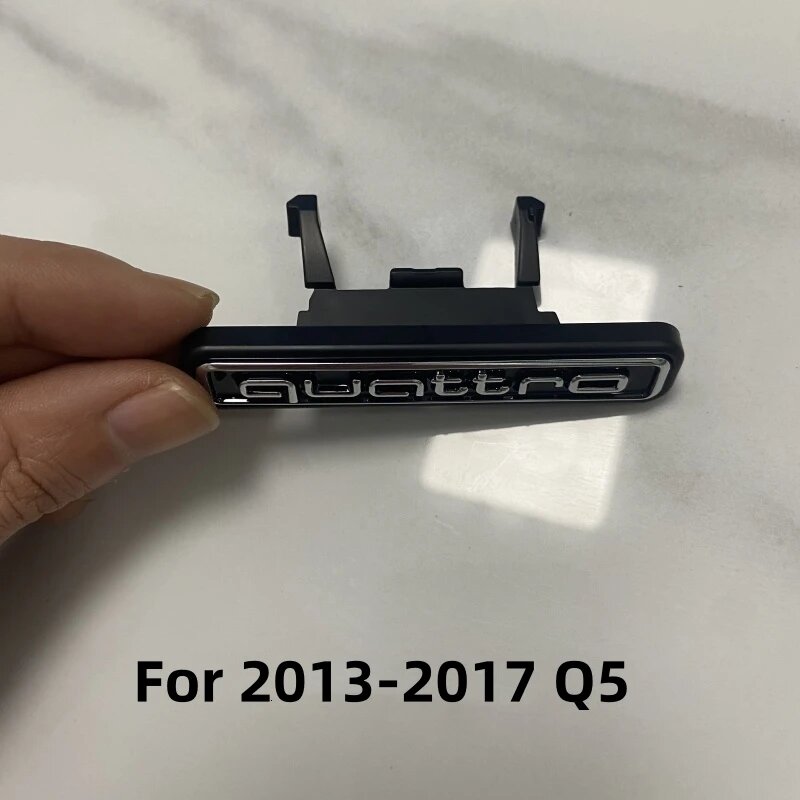 Передняя решетка автомобиля с логотипом Audi Quattro, эмблема для Audi A4 A6 Q3 Q5 Quattro, эмблема с логотипом автомобиля, гриль-эмблема с полным приводом 11