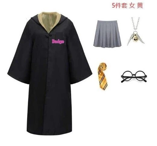 Косплей костюм Гарри Поттера для взрослых и детей Фиолетовый, XL, 5pcs22