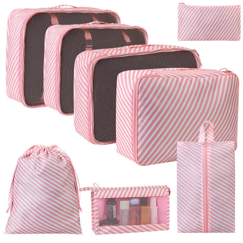 Оптовый набор для хранения путешествий, сумка для хранения путешествий, 8-предметный набор, сумка для классификации одежды в путешествии