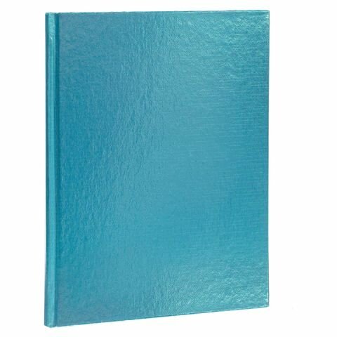 3 шт. Блокнот А5 167х216 мм, 80 л, твёрдый, бумвинил "METALLIC", клетка, блок 5 цв, HATBER, мята, 084776, 80ББ5В1