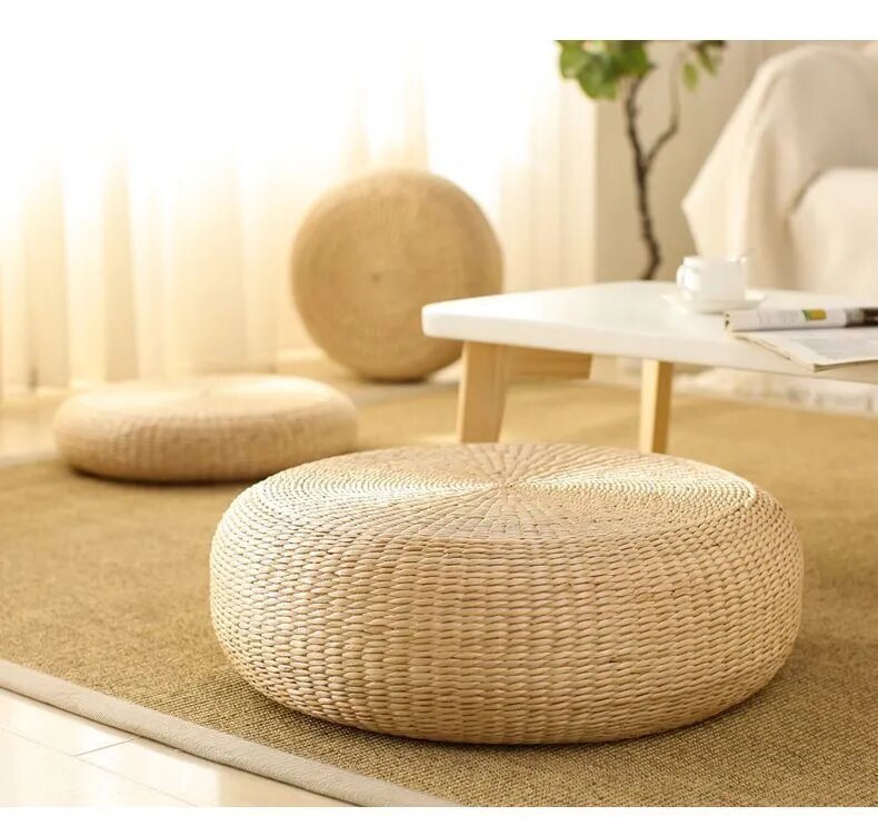Татами Круглый, Подушка для Медитации и Йоги Ручной Работы 50*50*20 cm