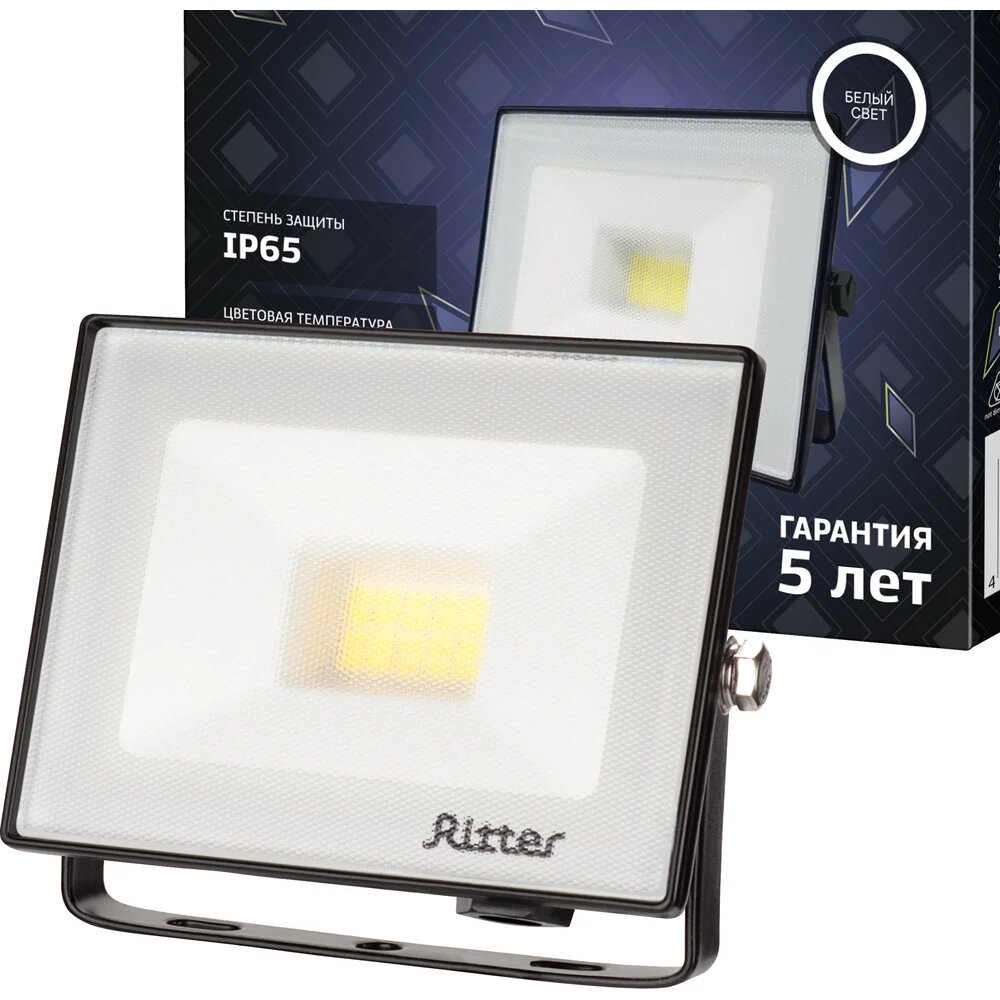 Светодиодный прожектор RITTER серия PROFI 230В 20 Вт 4000К 2000Лм IP65 черный 53415 4