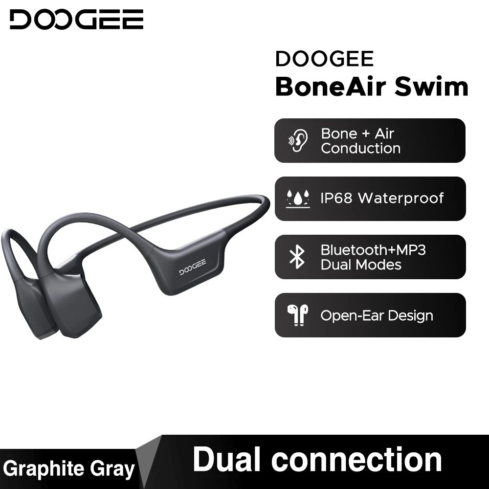 DOOGEE BoneAir Swim наушники, DGray