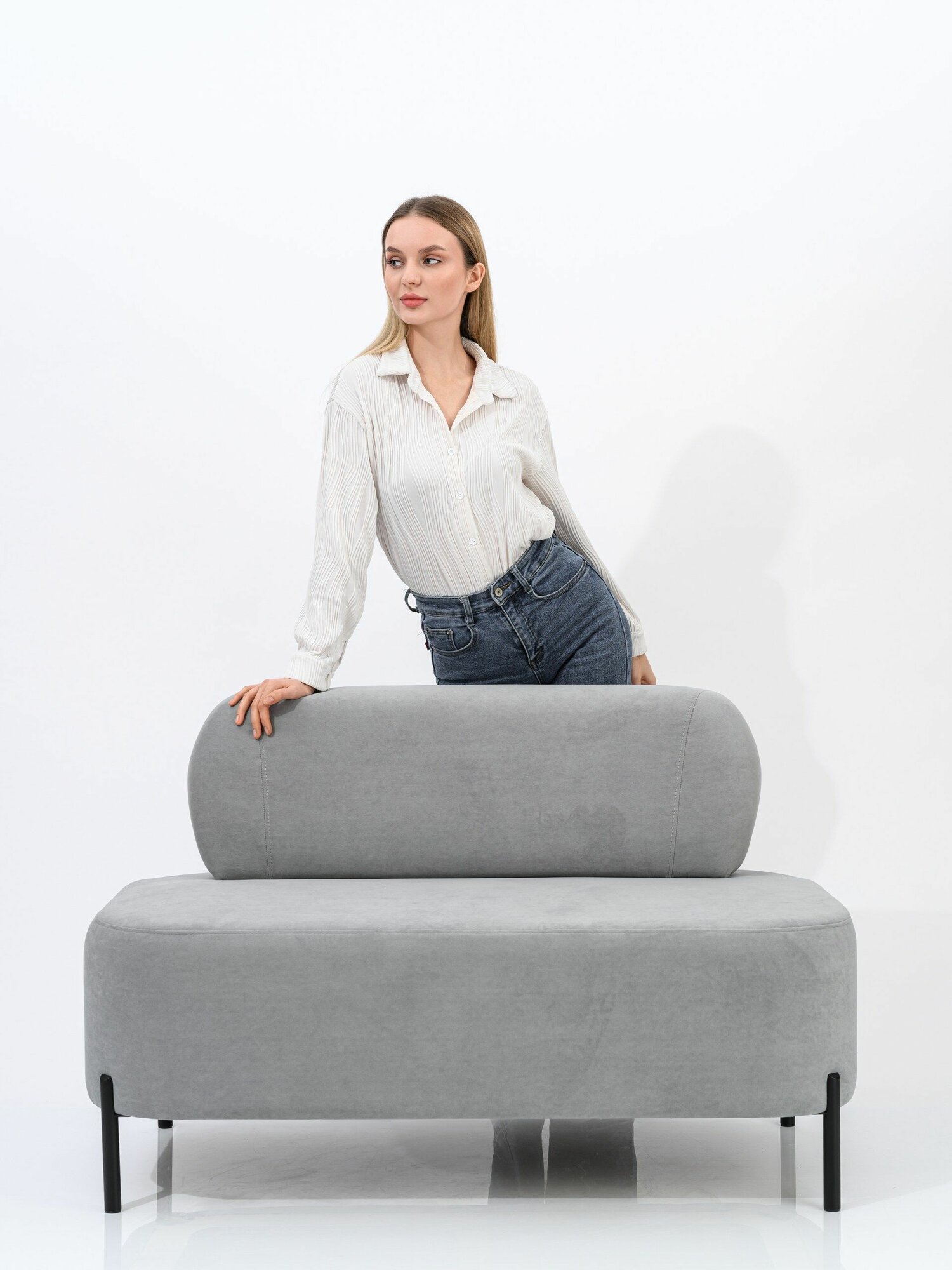 Диван KamicoHome Como, двухместный, прямой, нераскладной, 118×62×77 см